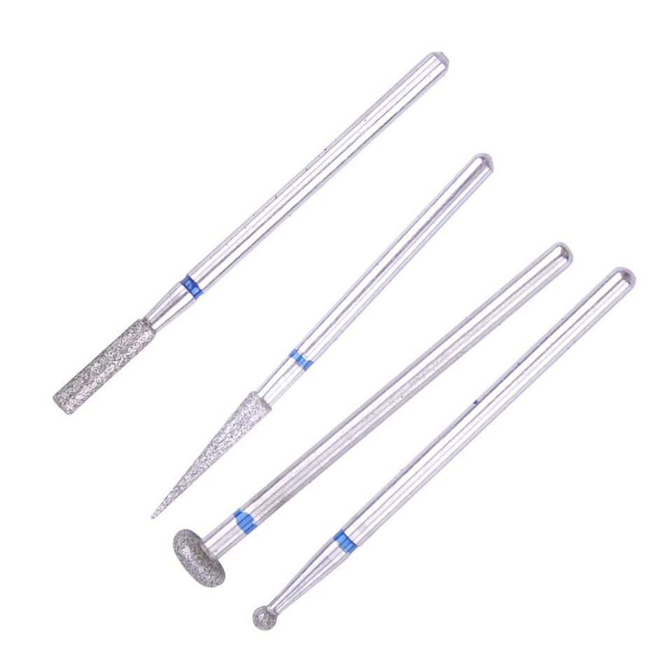 10pc Diamond Coated Polishing Grinding Head Set HP 2.35mm Shank Rotary ...