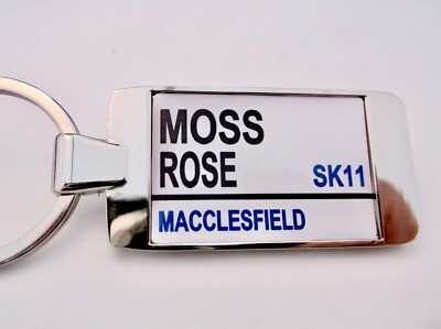 MACCLESFIELD STADIUM ROAD BADGE STREET SIGN KEYRING KEY FOB KEYFOB ...