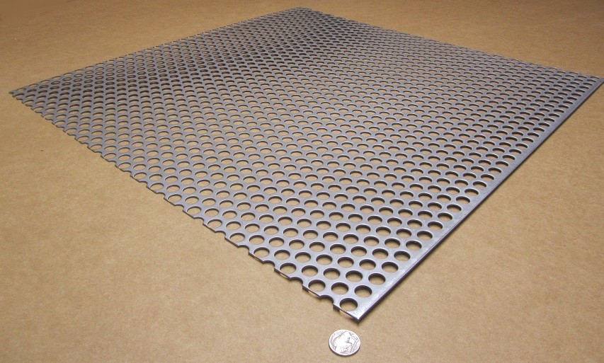 Perforated Staggered Steel Sheet .075" Thick x 24" x 24", .500" Hole ...