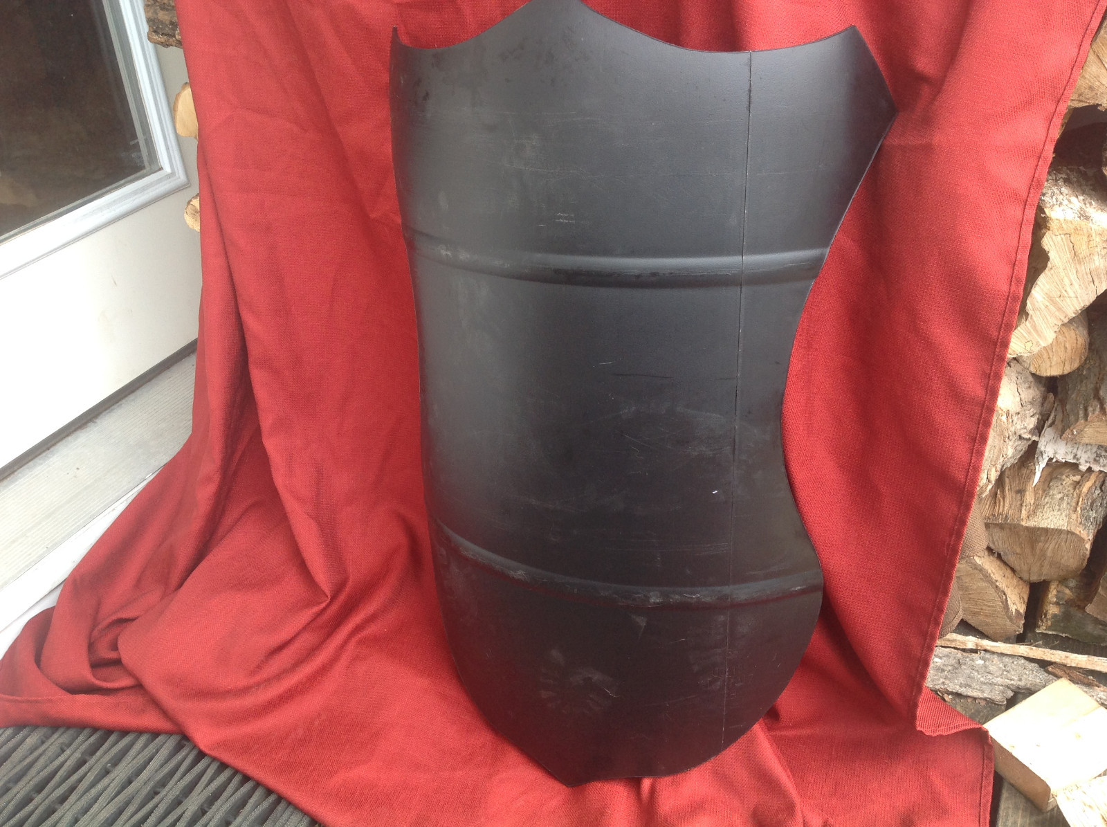 Indestructible Black HDPE Armored Combat Shield SCA LARP REN RAPIER ...