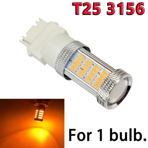 T25 3156 3456 Super Bright Amber 92 LED Bulb Reverse Backup Light Y1 ...