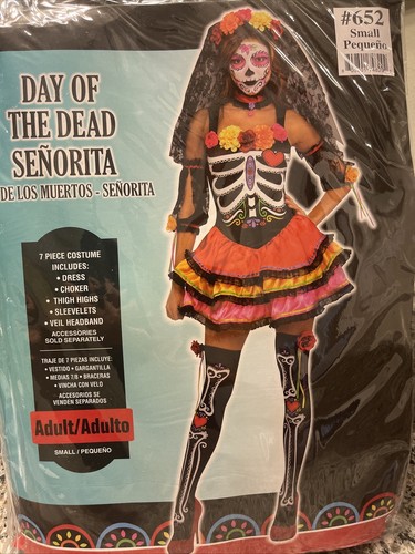 Day Of The Dead Senorita Costume Adult Small | eBay