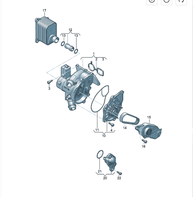 OEM ENGINE COOLANT WATER CONTROL VALVE 06M121678H FOR 2019 - 2023AUDI ...