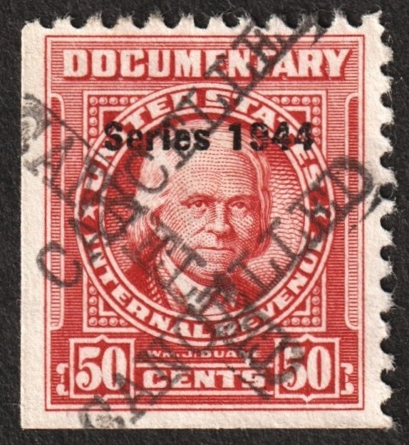 PAPER-GEM: scott#R396 US documentary revenue stamp 1944 overprint | eBay