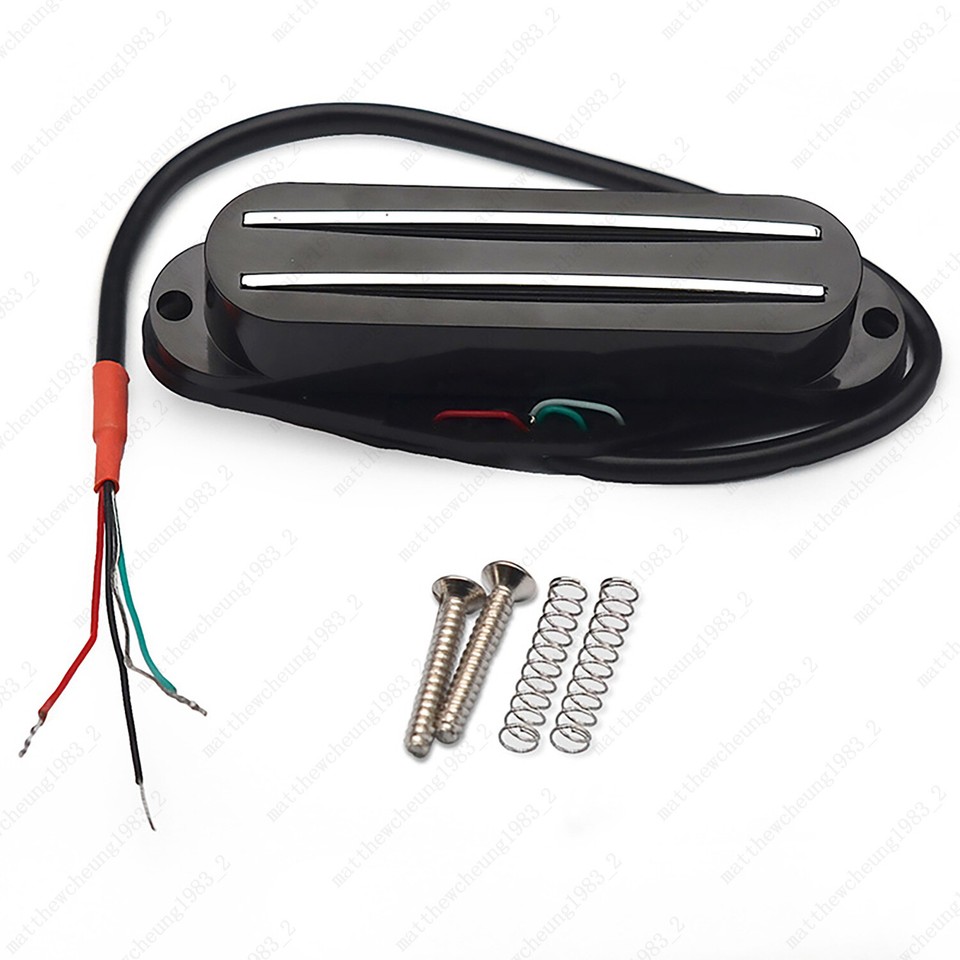 4 Wire Dual Rail Single Coil Mini Humbucker Pickup 9K For Strat Guitar ...
