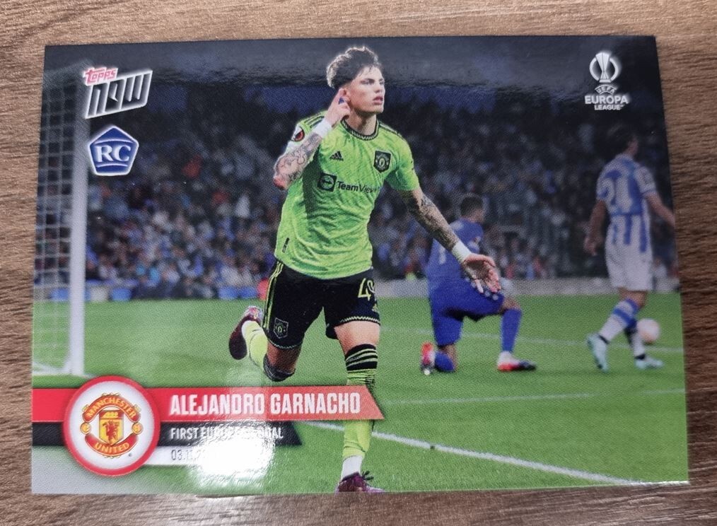 Topps Now Alejandro Garnacho Rookie Card First European goal | eBay UK