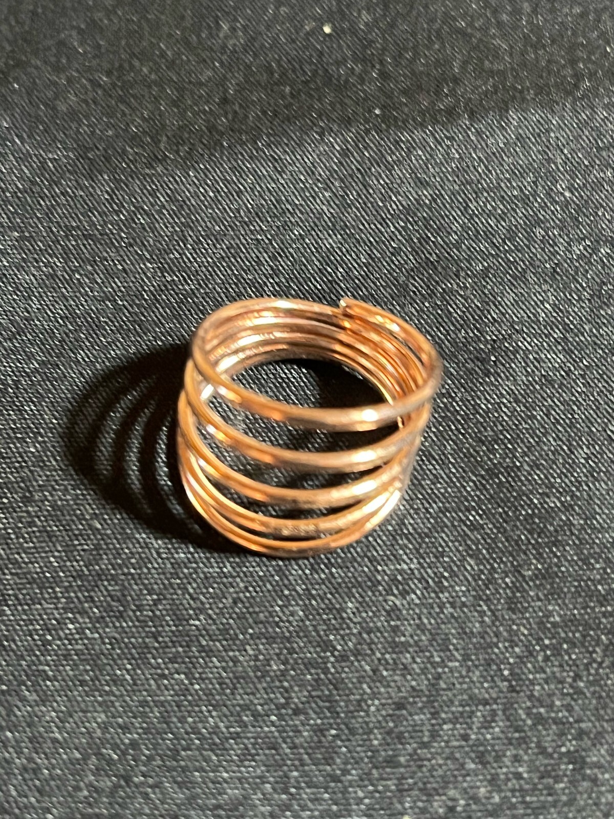 Unisex Quadruple Loop Copper Stainless-Steel Ring - Size 5 | eBay