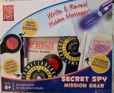 Secret Spy Mission Gear Kid Top Secret Activity Booklet Code Set Kit ...