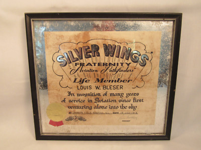 Vintage Silver Wings Fraternity Aviation Pathfinders Pilot Award Dated ...