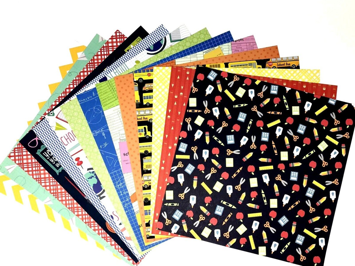 Back To School Wrapping Paper Back To School Scrapbook Paper ...