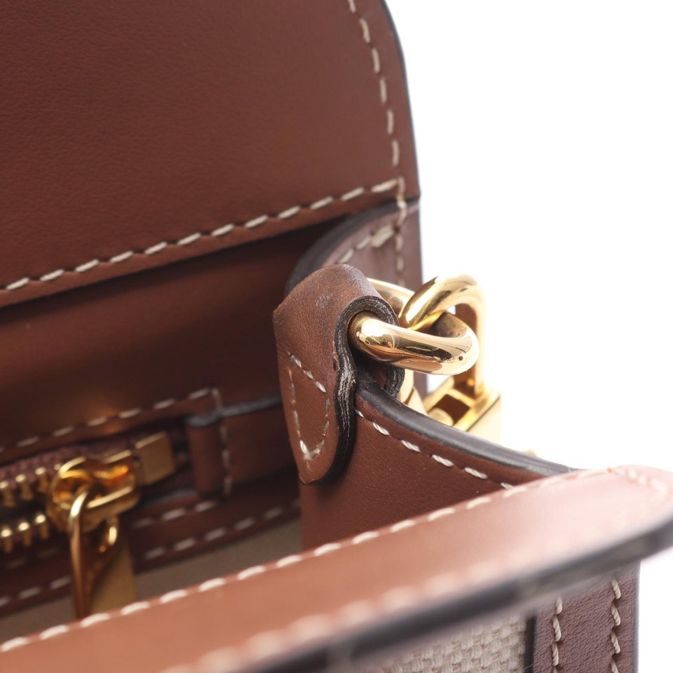 Burberry Horseferry Leather Canvas Handbag Brown/Ivory Used | eBay UK