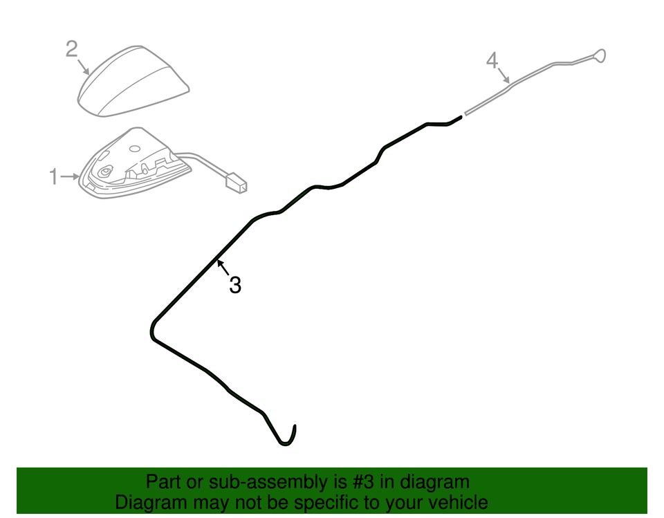 Genuine Nissan Antenna Cable 28241-7FH0A | eBay