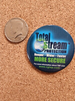 Vtg Total Stream Protection Deeper Wider Faster Secure Computer pinback ...