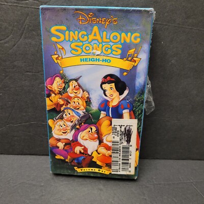 Disneys Sing Along Songs Heigh Ho VHS Tape Volume One- Damage to ...