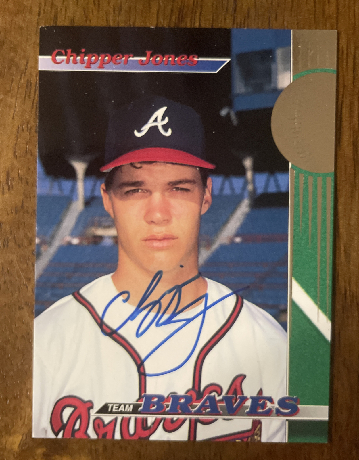 1993 Stadium Club Chipper Jones - Atlanta Braves Auto Autograph Signed ...