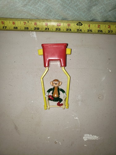 Vintage Plastic Monkey Swinging "The Swingers" Push Button Moves Toy | eBay
