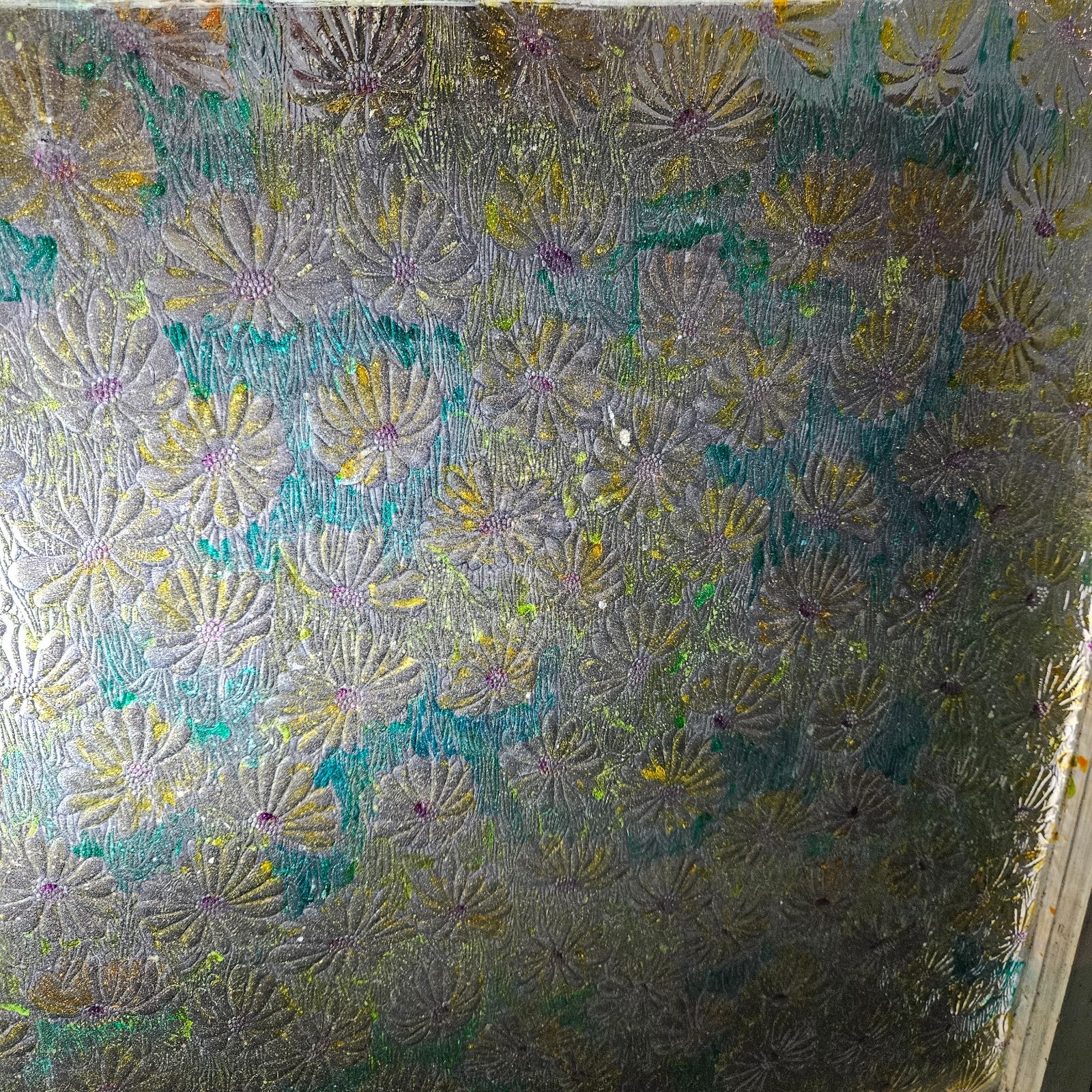 Antique Florentine Privacy Glass Window Pane Color Tinted Embossed ...