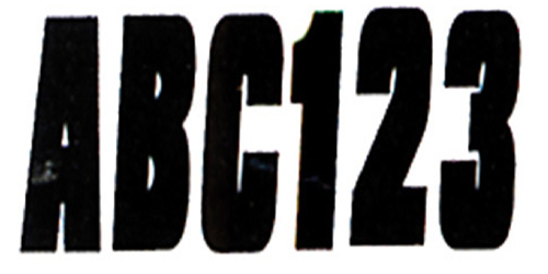 Hardline BLK350EC 3" Block Letter & Number Kit Solid Black | eBay