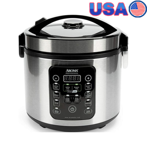 20-Cup Smart Digital Rice Cooker Food Steamer Programmable Slow Cook ...