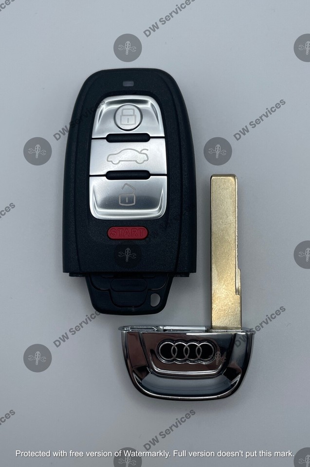 NEW! Audi 4-button remote SLOT key fob WITHOUT Comfort ACCESS ...