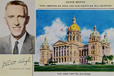 Governor Leo A. Hoegh, Capital Building, Des Moines, IA. Signed in ...