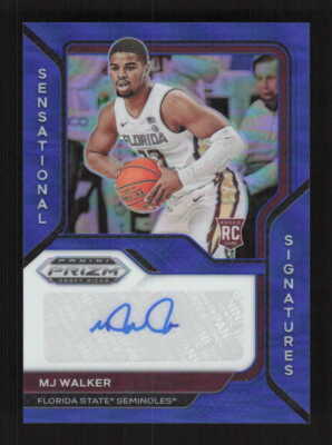 MJ Walker AU,SN149 2021 Prizm Draft Sensational Signatures Prizms Blue ...