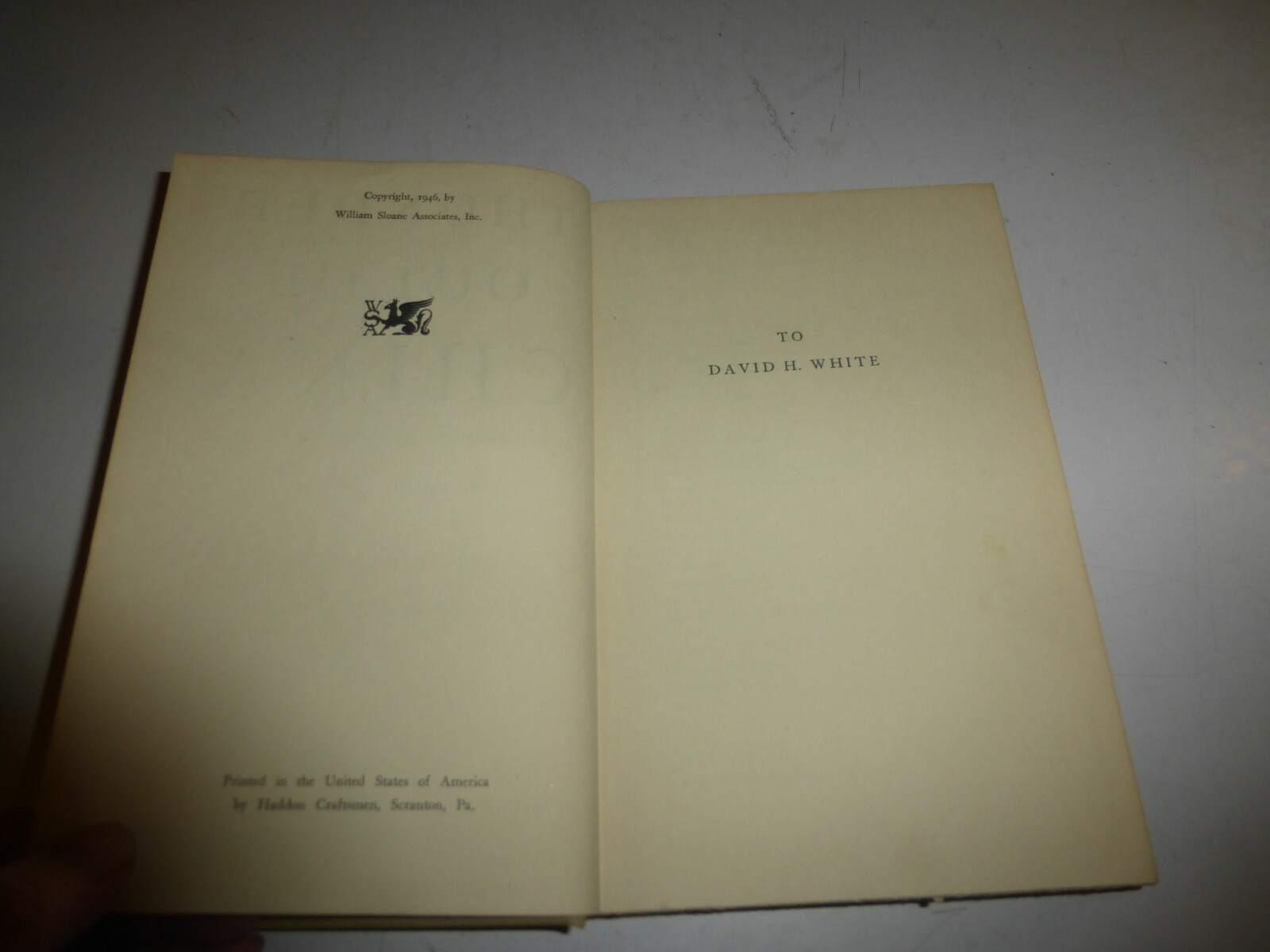 Thunder Out Of China by Theodore H. White & Annalee Jacoby (1946, 1st ...