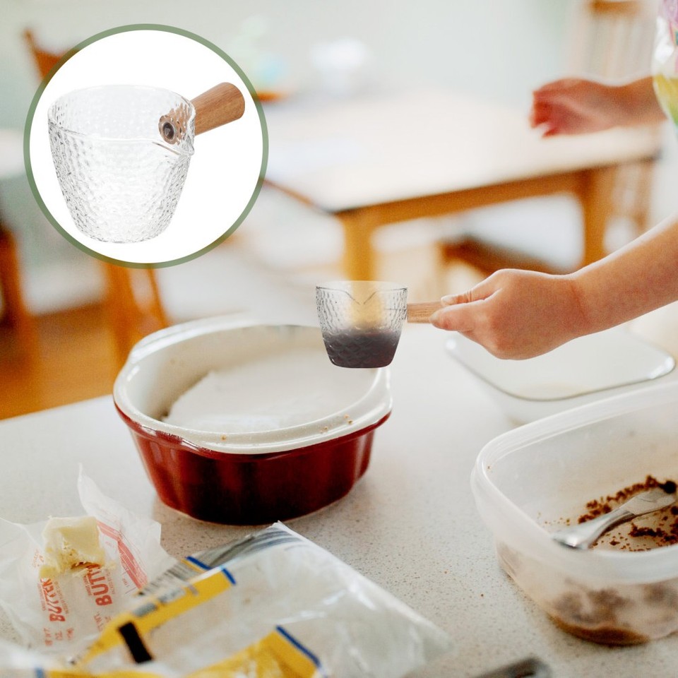 Small Milk Frothing Pitcher Glass Creamer Transparent Coffee Bar ...