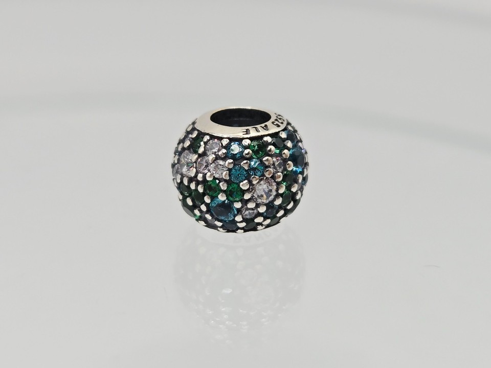 Authentic Pandora GREEN Ocean Mosaic Pave Beads Charm | eBay