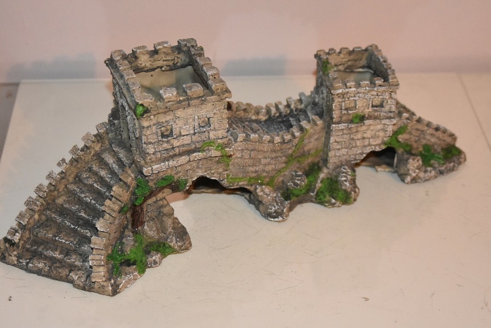 Aquarium Large Detailed Stone Great Wall Of China Decoration 45 x 12 x ...