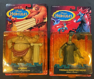 Mattel Disney Hercules Lot Of 2 Action Figures 1997 Cyclops & Hades MOC ...