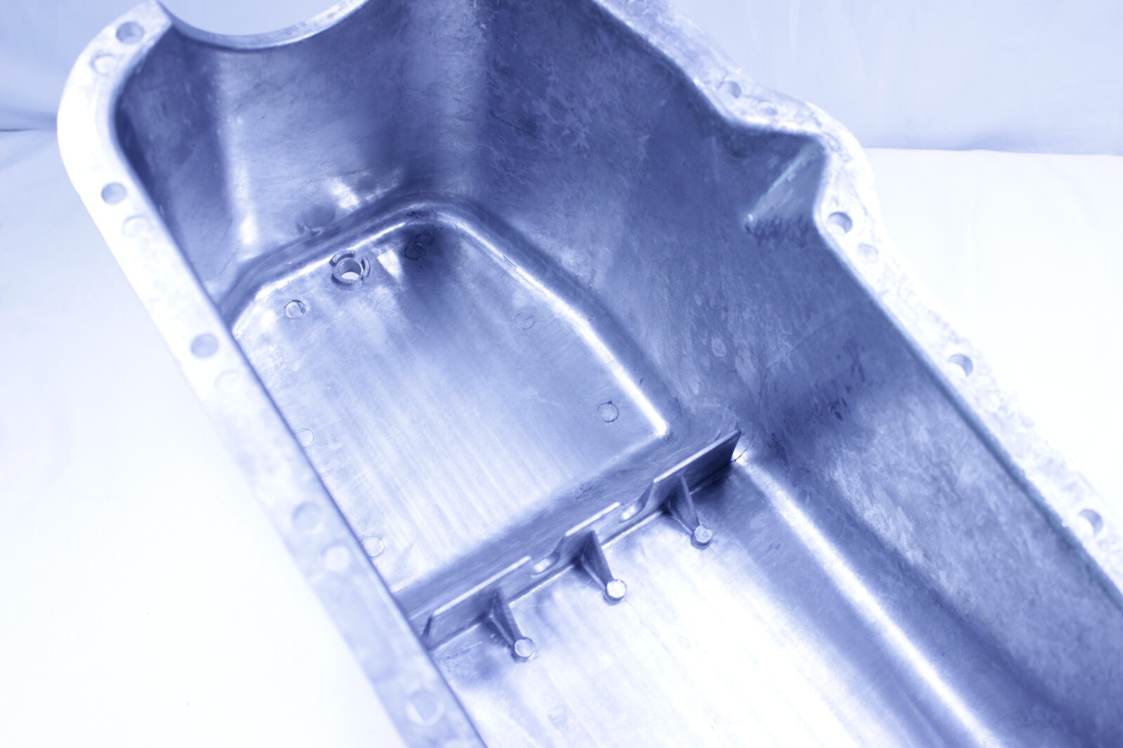 1955-79 Small Block Chevy 283 305 350 400 Polished Finned Aluminum Oil ...