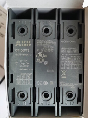 1pcs ABB Disconnect Switch OT100FT3 | eBay