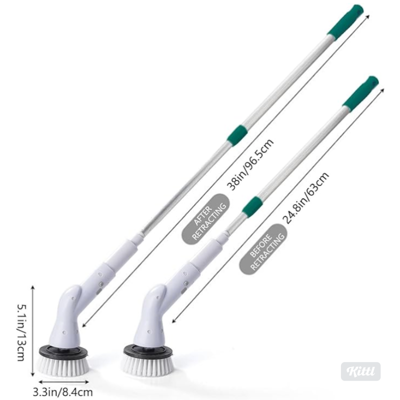 topliu Long Handle Power Spin Shower Brush - Rechargeable Electric ...