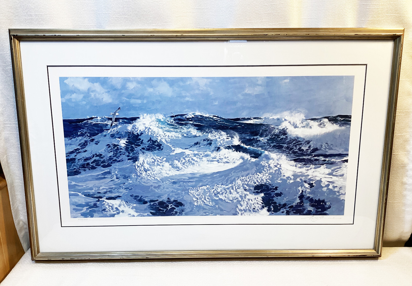 Keith Shackleton art print ; North Atlantic 434/950,1986 Signed Framed ...