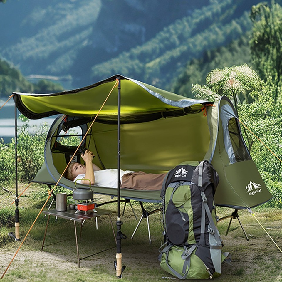 4-Season Pop-Up Tunnel Tent - Waterproof Shelter for Camping Motorcycle ...