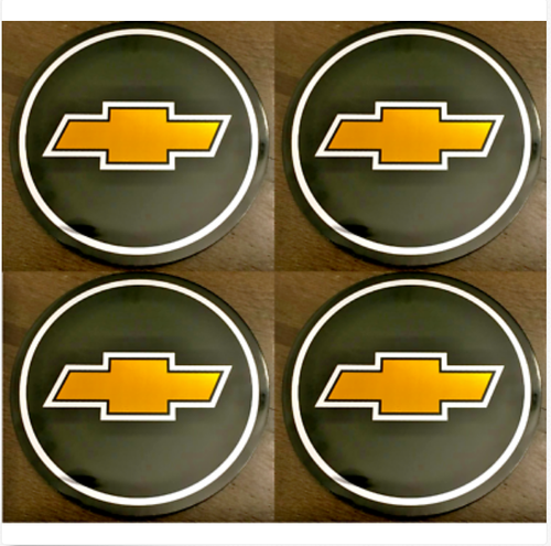 4pcs CHEVY Emblem Badge RALLY WHEEL CENTER HUB CAPS' LOGO STICKERS | eBay
