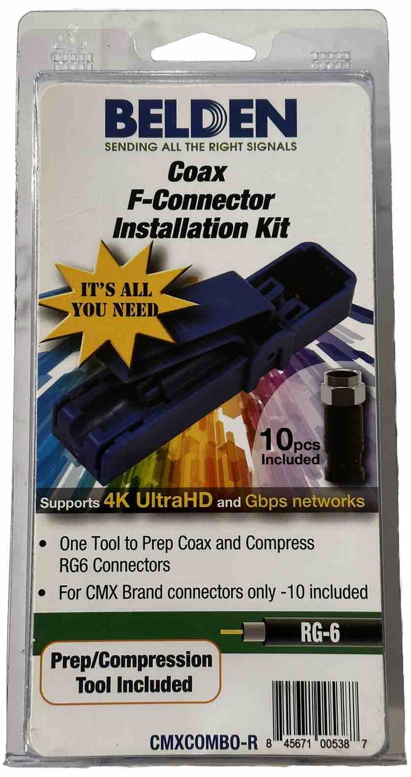 Belden Rg-6 Coax F-connector Installation Kit Cmxcombo-r B41 for sale ...