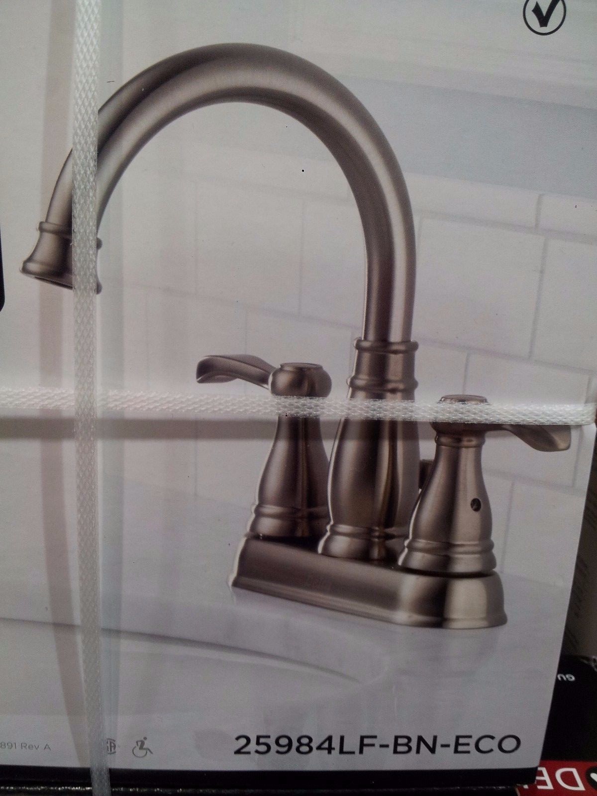 Delta 25984LF-BN Porter Two Handle Centerset Bathroom Sink Faucet ...