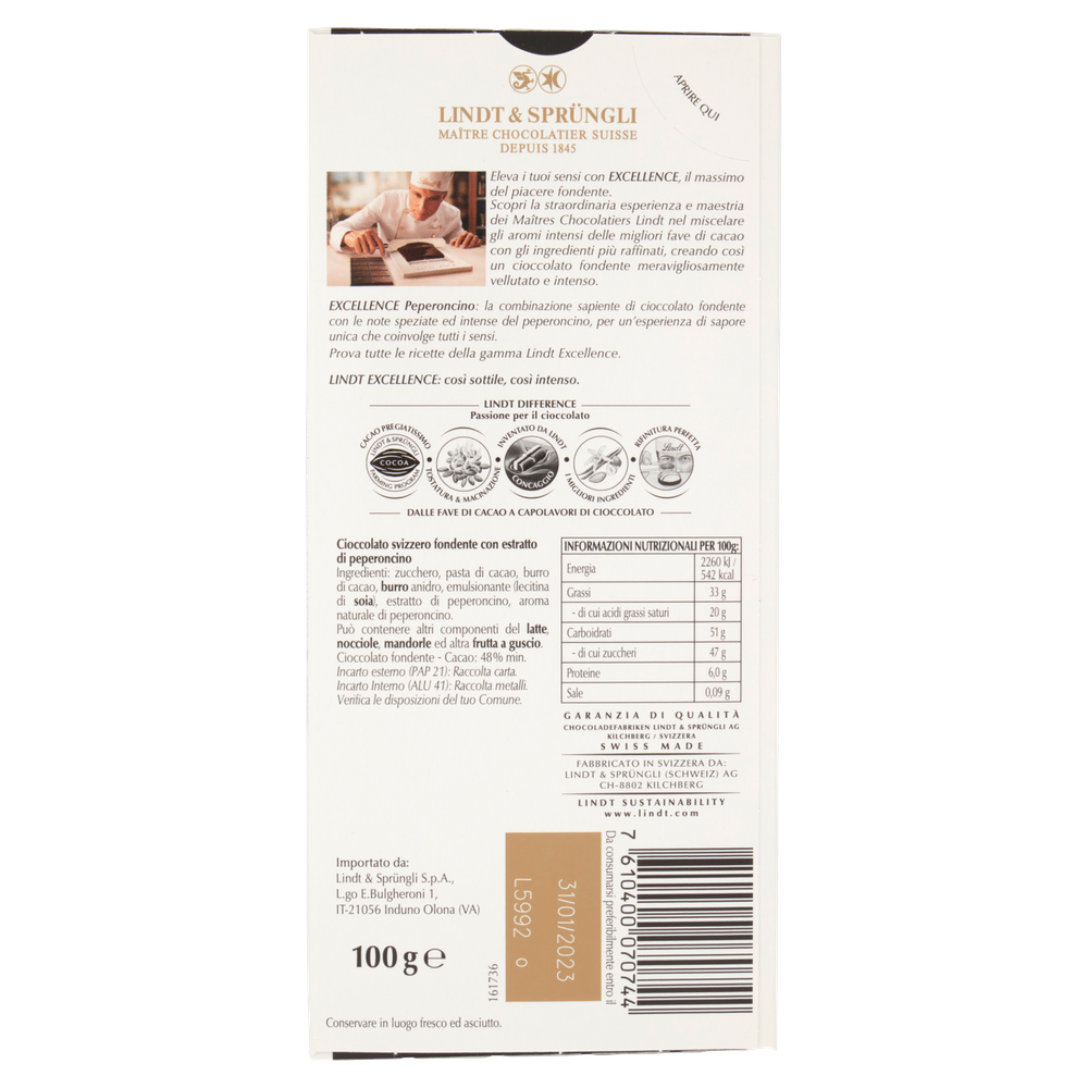 Lindt Chocolate | Excellence Chocolate Chocolate Chips | 3,5 Oz /100 Gr ...