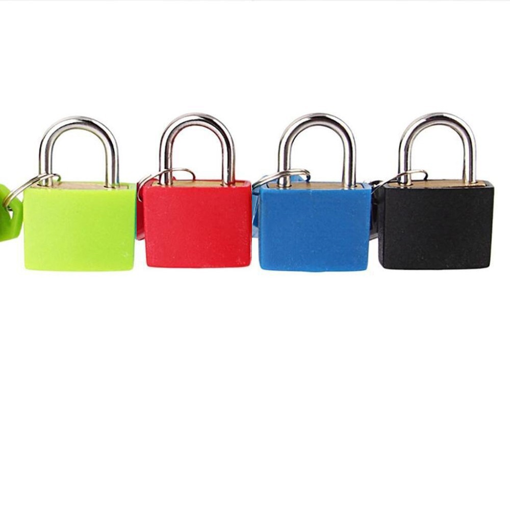 4x Heavy Duty Padlocks Small Coloured Brass Travel Luggage Bag Suitcase ...
