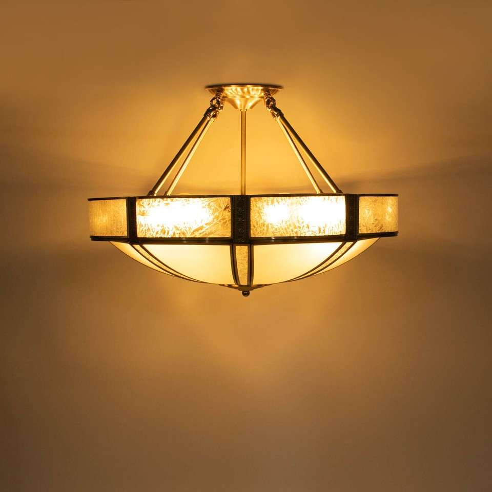 Classic Ceiling Light Fixture Flower-shaped Chandelier Ceiling Mounted ...