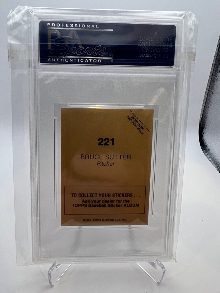 1981 Topps Stickers Bruce Sutter St Louis Cardinals #221 PSA 10 HOF | eBay