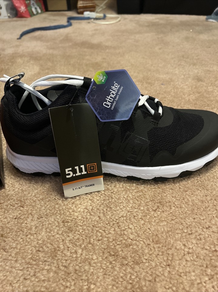 5.11 A/T TRAINER TACTICAL SHOES 12429 - MENS 12 R - BLACK/WHITE. NIB | eBay