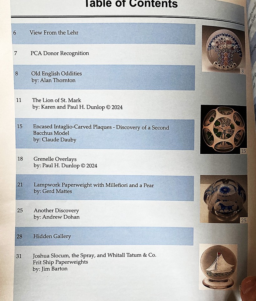 2025 Annual Bulletin of the Paperweight Collectors Association, Inc. Pb ...