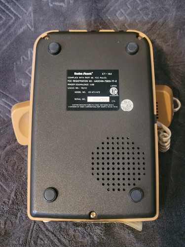 Vintage Tan Touch-Tone Radio Shack Model 43-471/472 Desktop Telephone ...