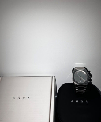 Men's Aura 1023 Chronograph Steel Watch - 40mm | eBay