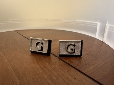 Vintage Swank Silver Tone Monogram G Cufflinks | eBay