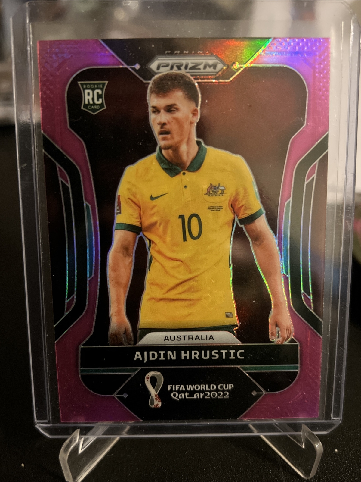 2022 Prizm FIFA World Cup Qatar AJDIN HRUSTIC Rookie RC Pink Ssp #283 ...