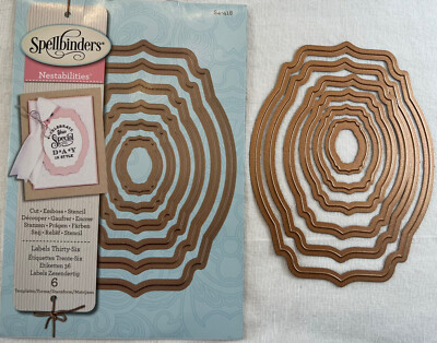 SPELLBINDERS Nestabilities - LABELS 36 - Set of 6 Dies | eBay